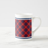 Hamilton Family Tartan Red and Royal Blue Plaid Bone China Mug | Zazzle