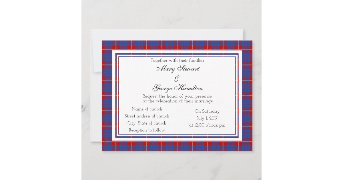 Hamilton Scottish Wedding Invitation | Zazzle