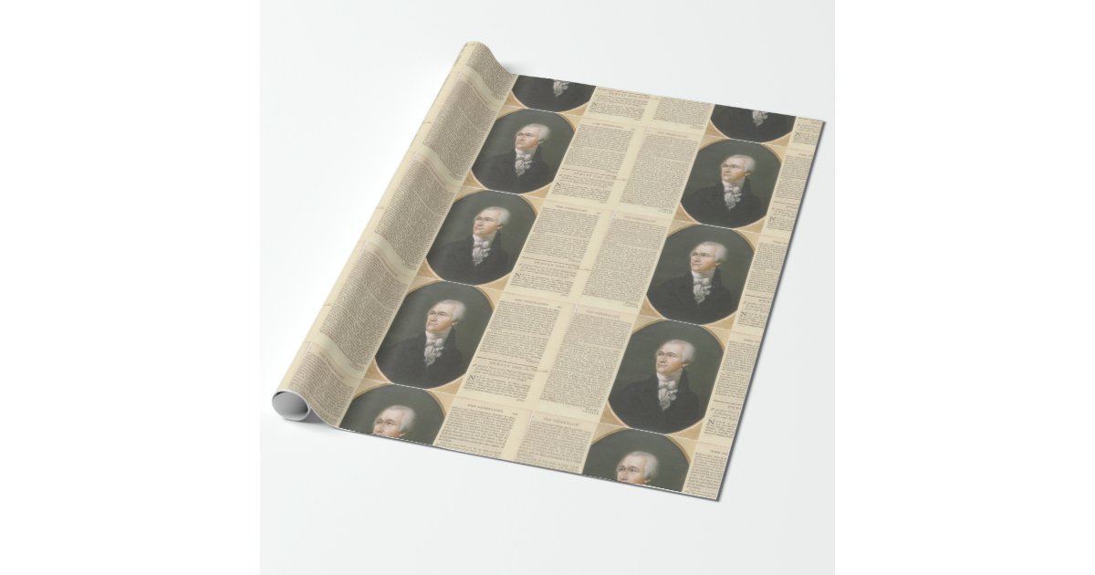 Hamilton & The Federalist wrapping paper | Zazzle