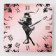 Hamlet The Bard Pink Roman Numerals Square Wall Clock | Zazzle