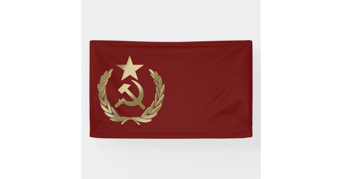 Hammer and sickle banner | Zazzle
