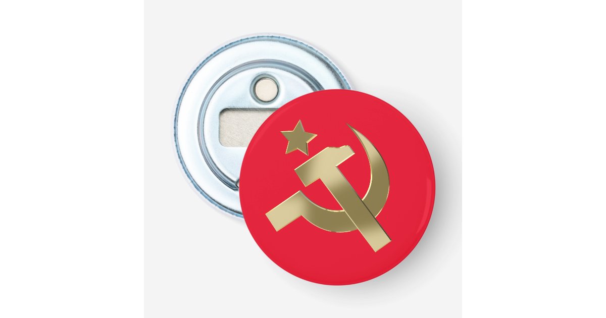Hammer and sickle bottle opener | Zazzle
