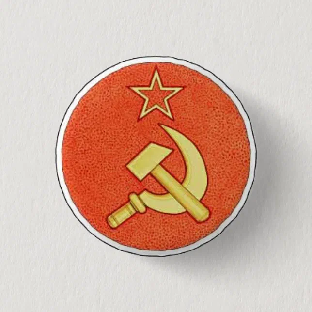 Hammer and Sickle Button | Zazzle