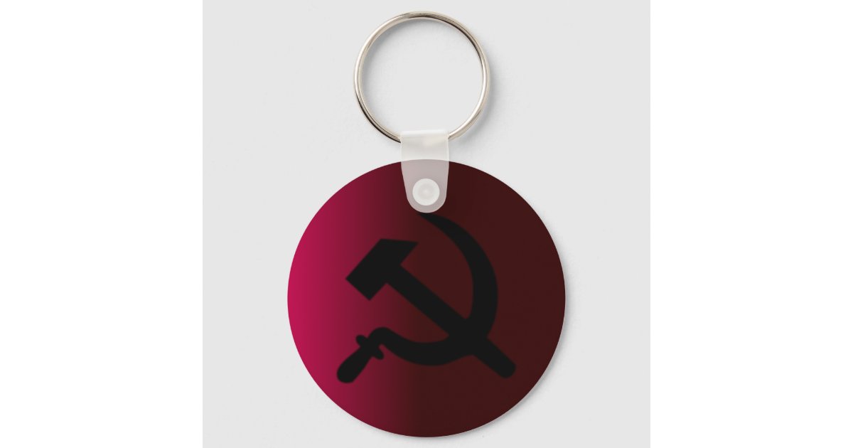 Hammer and Sickle Keychain | Zazzle