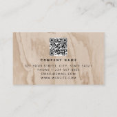 Hammer Wooden Carpenter Construction QR Code Business Card | Zazzle