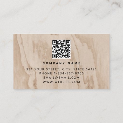 Hammer Wooden Carpenter Construction QR Code Business Card | Zazzle