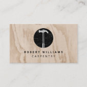 Hammer Wooden Carpenter Construction QR Code Business Card | Zazzle