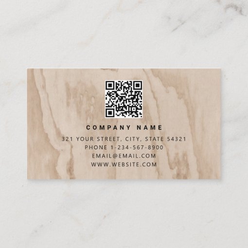 Hammer Wooden Carpenter Construction QR Code Business Card | Zazzle