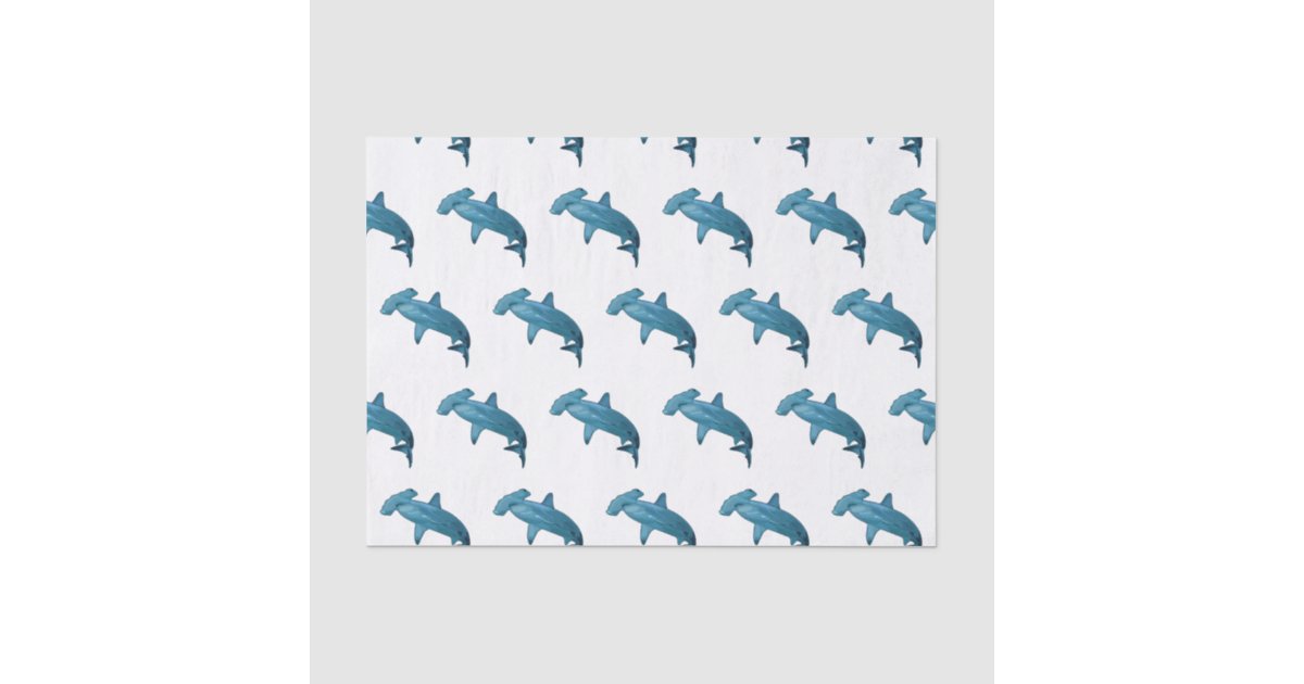 Hammerhead shark cartoon illustration tissue paper | Zazzle