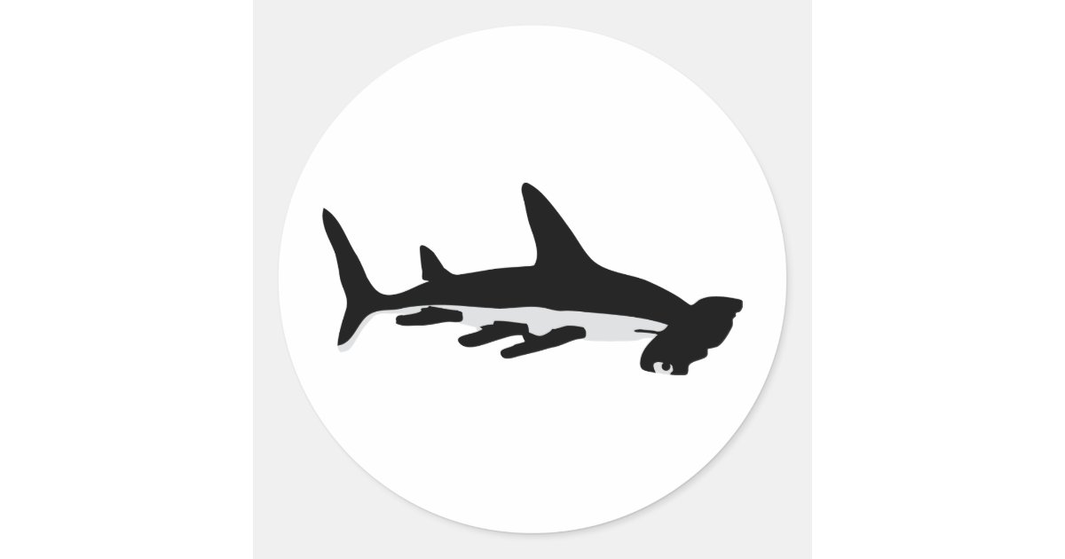 hammerhead shark classic round sticker | Zazzle