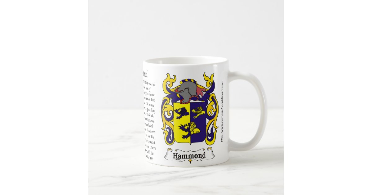 Hammond Family Coat of Arms mug | Zazzle