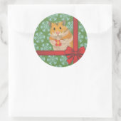 Hammy Christmas Hamster Christmas Classic Round Sticker | Zazzle