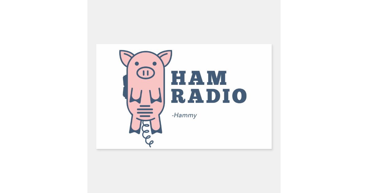 Hammy, Ham Radio Sticker | Zazzle