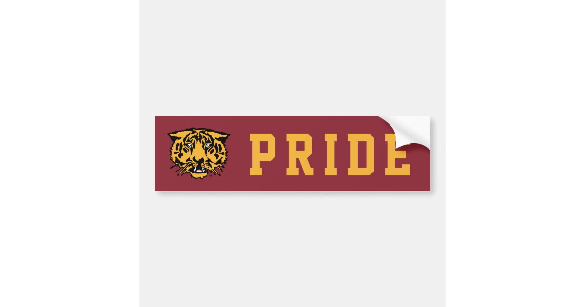 Hampden-Sydney Tiger Logo Bumper Sticker | Zazzle