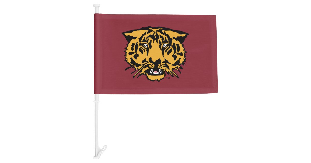 Hampden-Sydney Tiger Logo Car Flag | Zazzle