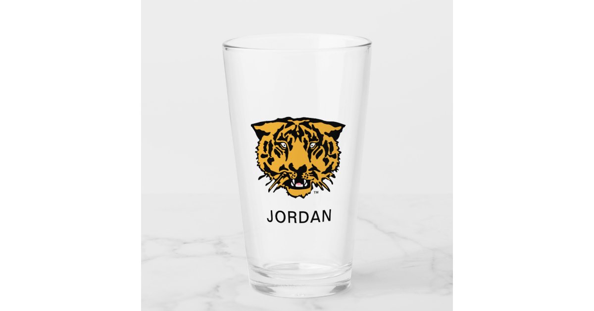 Hampden-Sydney Tiger Logo Glass | Zazzle