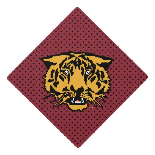 Hampden-Sydney Tiger Polka Dot Graduation Cap Topper | Zazzle
