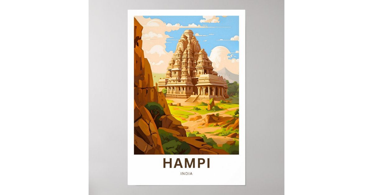 Hampi India Travel Print | Zazzle