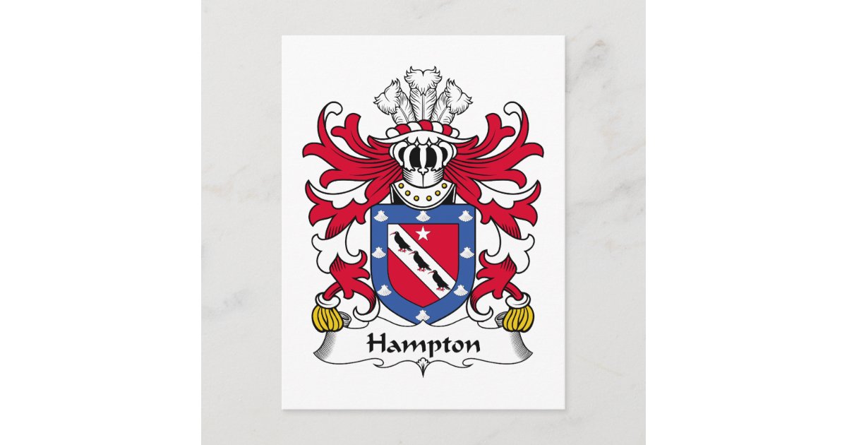 Hampton Family Crest Postcard | Zazzle