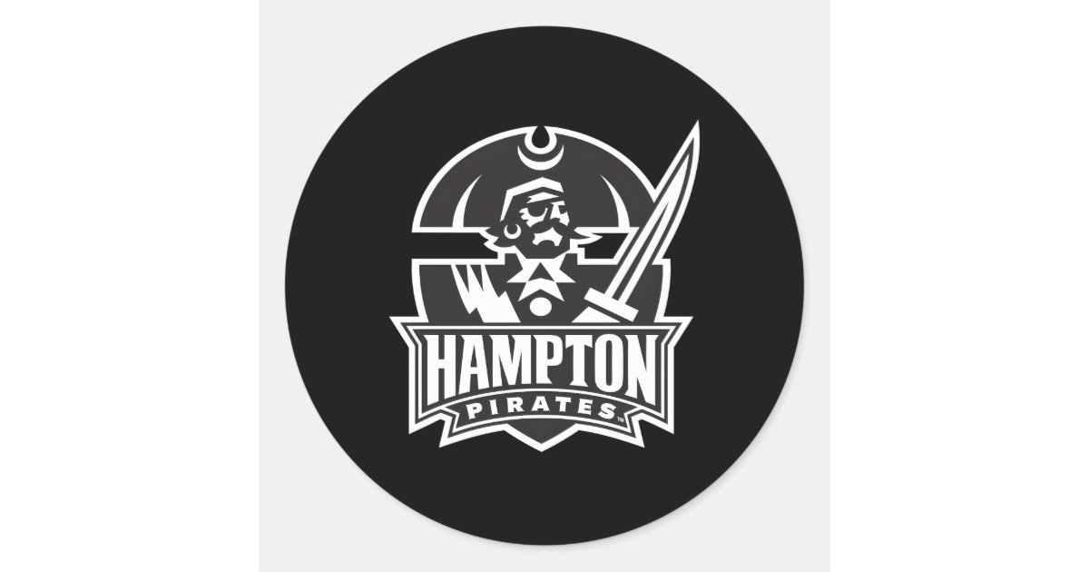 Hampton Pirates Icon Royal Blue Classic Round Sticker | Zazzle