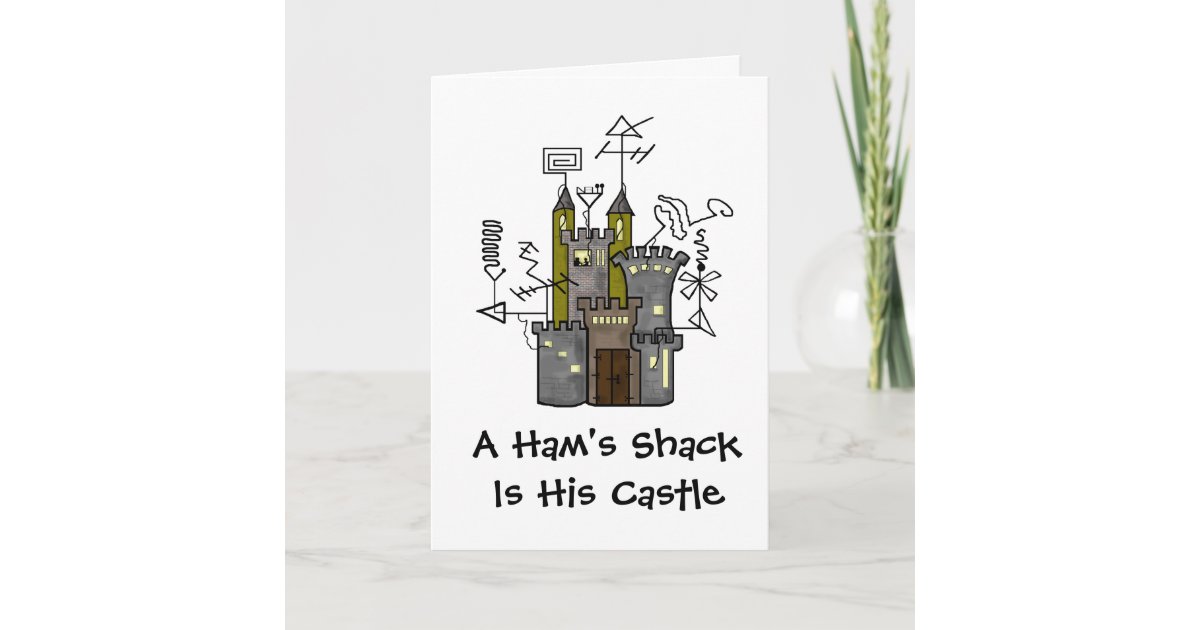 Ham's Castle Shack Greeting Card Customize It! | Zazzle