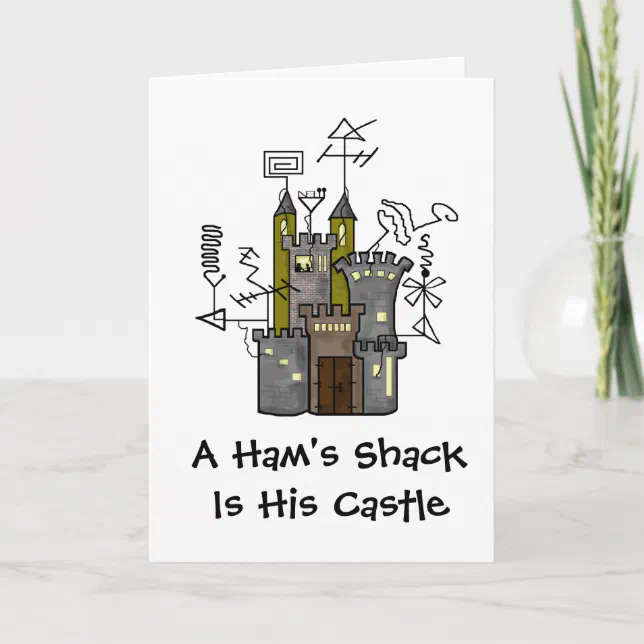 Ham's Castle Shack Greeting Card Customize It! | Zazzle