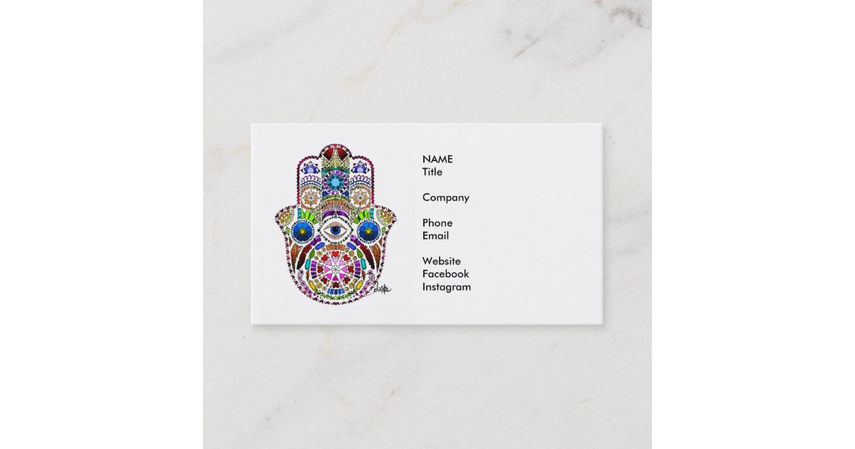 Hamsa Business Card | Zazzle