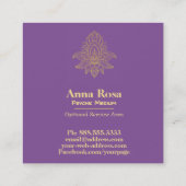 Hamsa Cosmic Galaxy Sacred Nebula Square Business Card | Zazzle