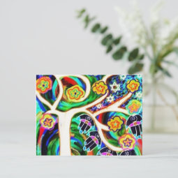 Hamsa Ivory Tree Of Life - Save The Date Announcement Postcard | Zazzle