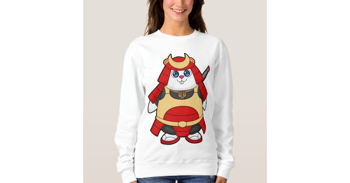Hamster as Warrior with Armor Sweatshirt | Zazzle