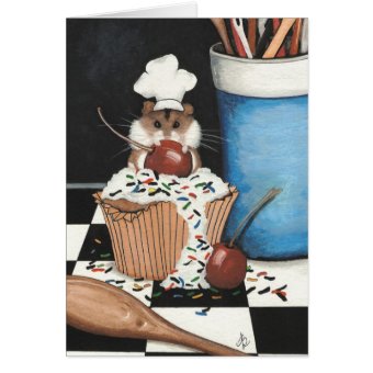 Hamster Baking Card by Bihrle | Zazzle