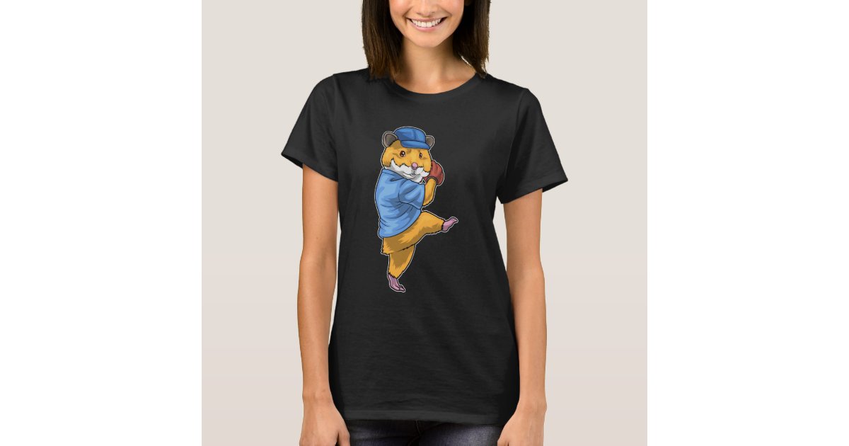 Hamster Baseball Baseball glove T-Shirt | Zazzle