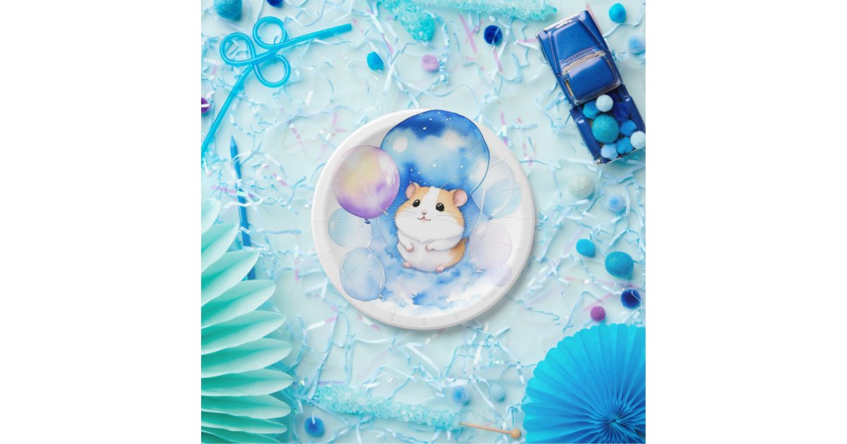 Hamster Birthday Paper Plates | Zazzle