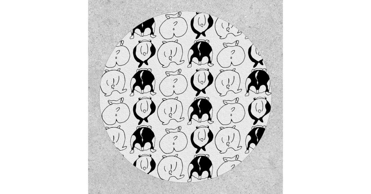 Hamster Butts Pattern Patch | Zazzle