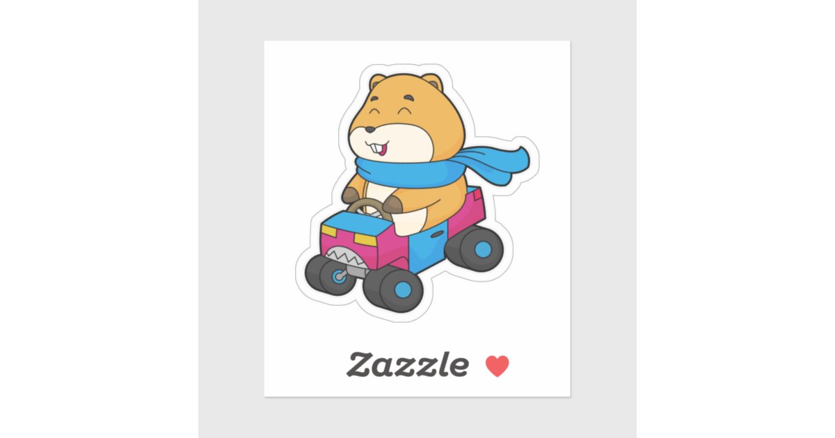 Hamster Car Sticker | Zazzle
