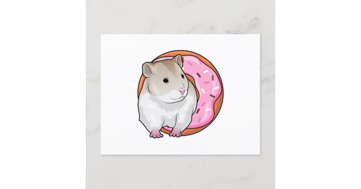 Hamster Donut Postcard | Zazzle