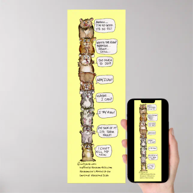 Hamster Emotional Vibrational Scale Poster Print | Zazzle