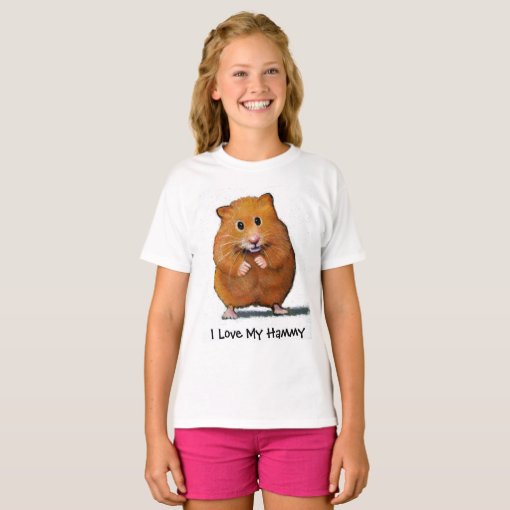 HAMSTER, I Love My Hammy KID'S SHIRT | Zazzle