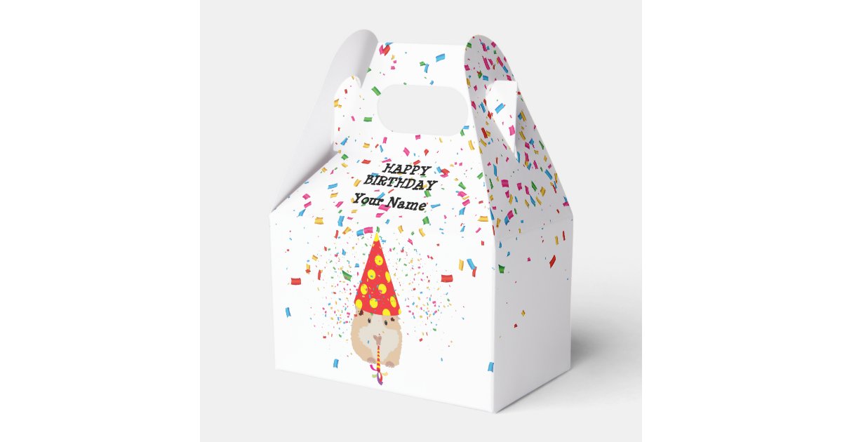 Hamster Partying - Animals at Birthday Party Favor Boxes | Zazzle