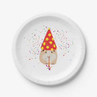 Hamster Partying - Animals Having a Party Paper Plates | Zazzle