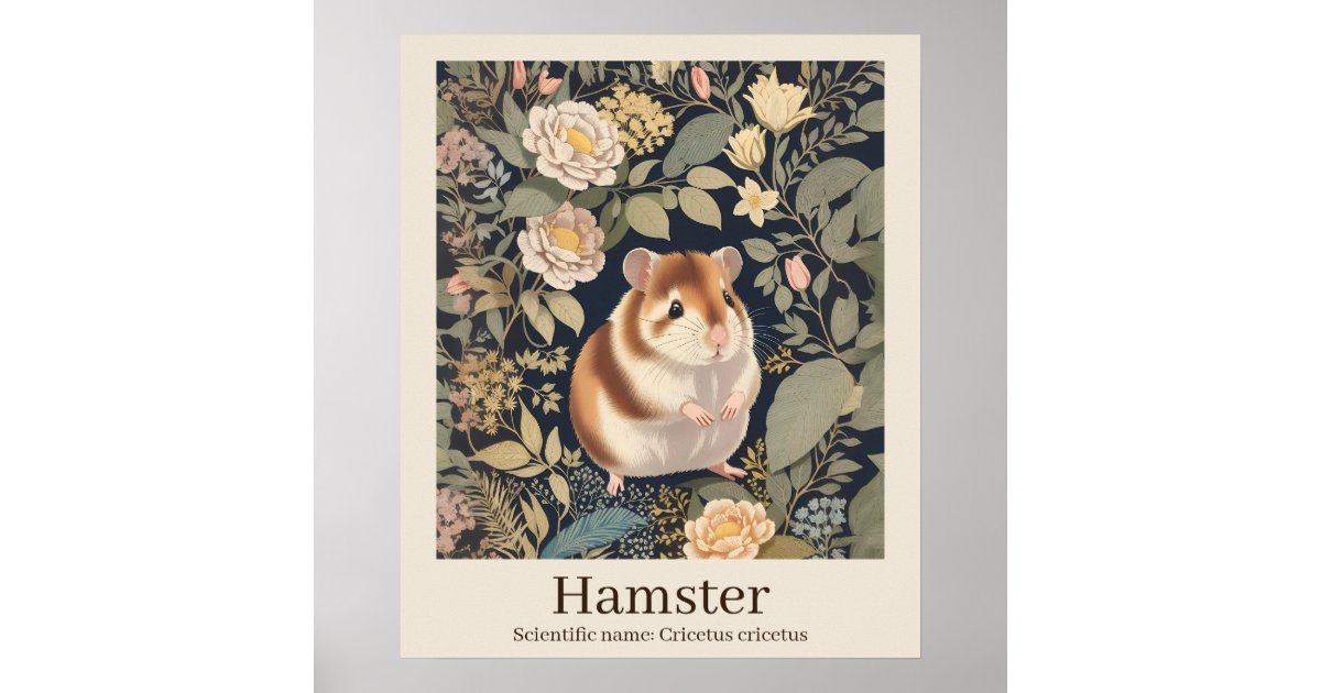 Hamster Scientific Name Animal Poster | Zazzle