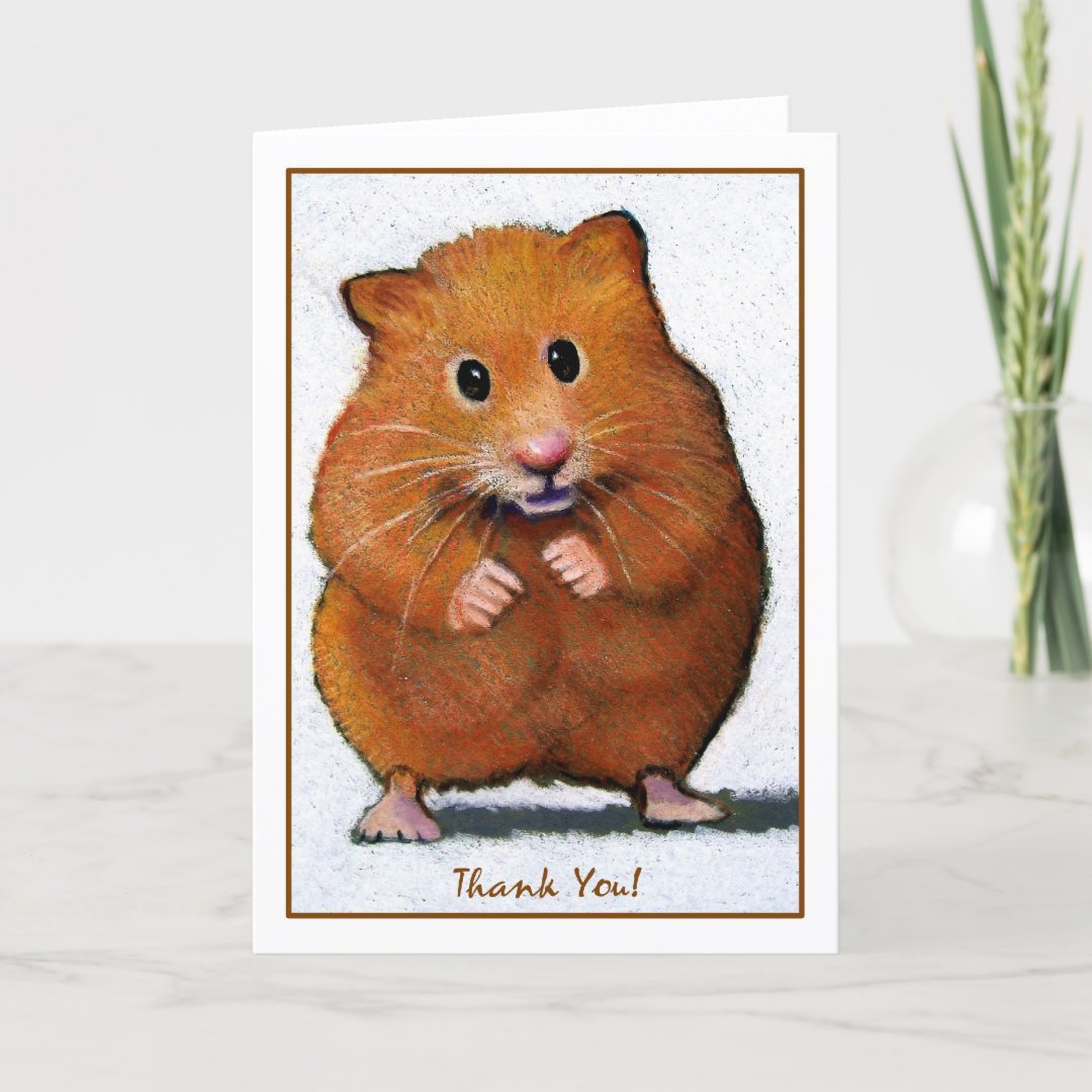HAMSTER THANK YOU CARD | Zazzle