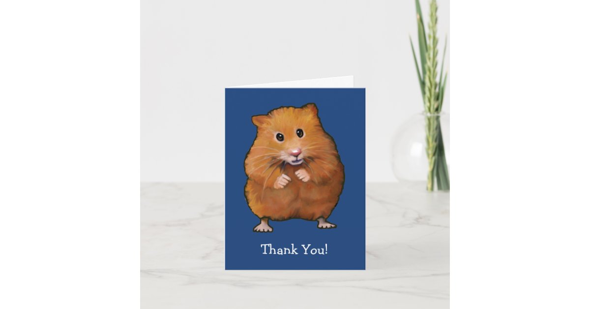 HAMSTER: THANK YOU CARD: ART | Zazzle.com