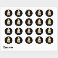 Hamstir Funny Hamster Pun Dark BG Classic Round Sticker | Zazzle