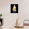 Hamstir Funny Hamster Pun Dark BG Poster | Zazzle