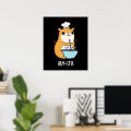 Hamstir Funny Hamster Pun Dark BG Poster | Zazzle