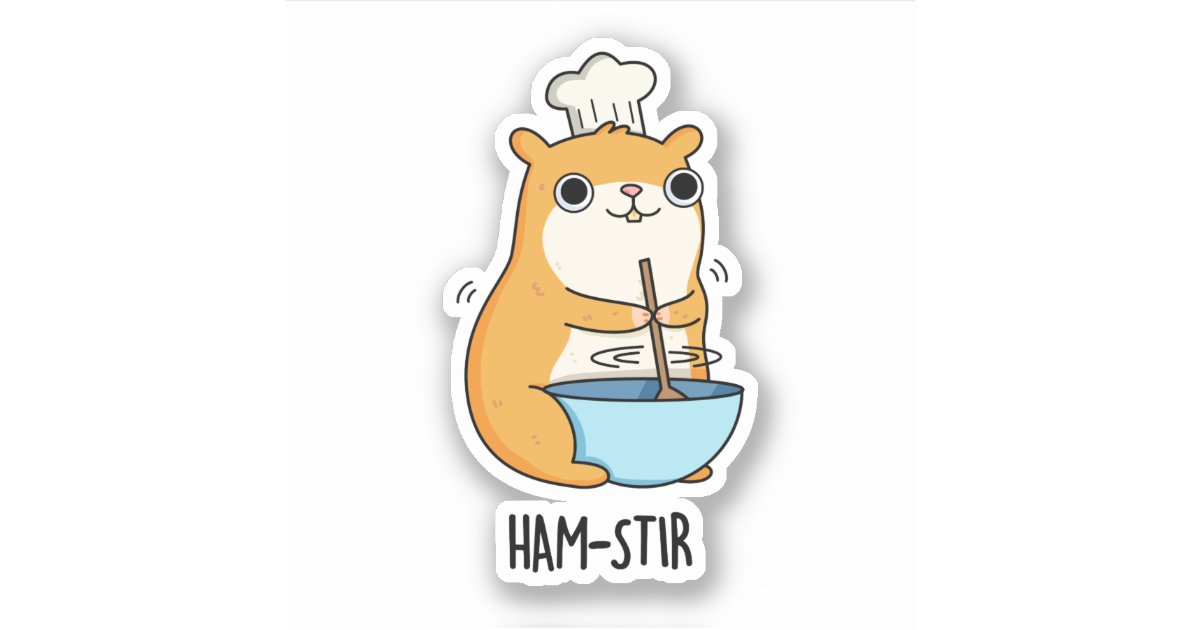 Hamstir Funny Hamster Pun Sticker | Zazzle