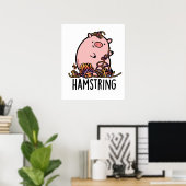 Hamstring Funny Pig Pun Poster | Zazzle