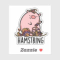Hamstring Funny Pig Pun Sticker | Zazzle
