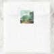 Hanalei Kauai Hawaii Bay Mountains Green Square Sticker | Zazzle